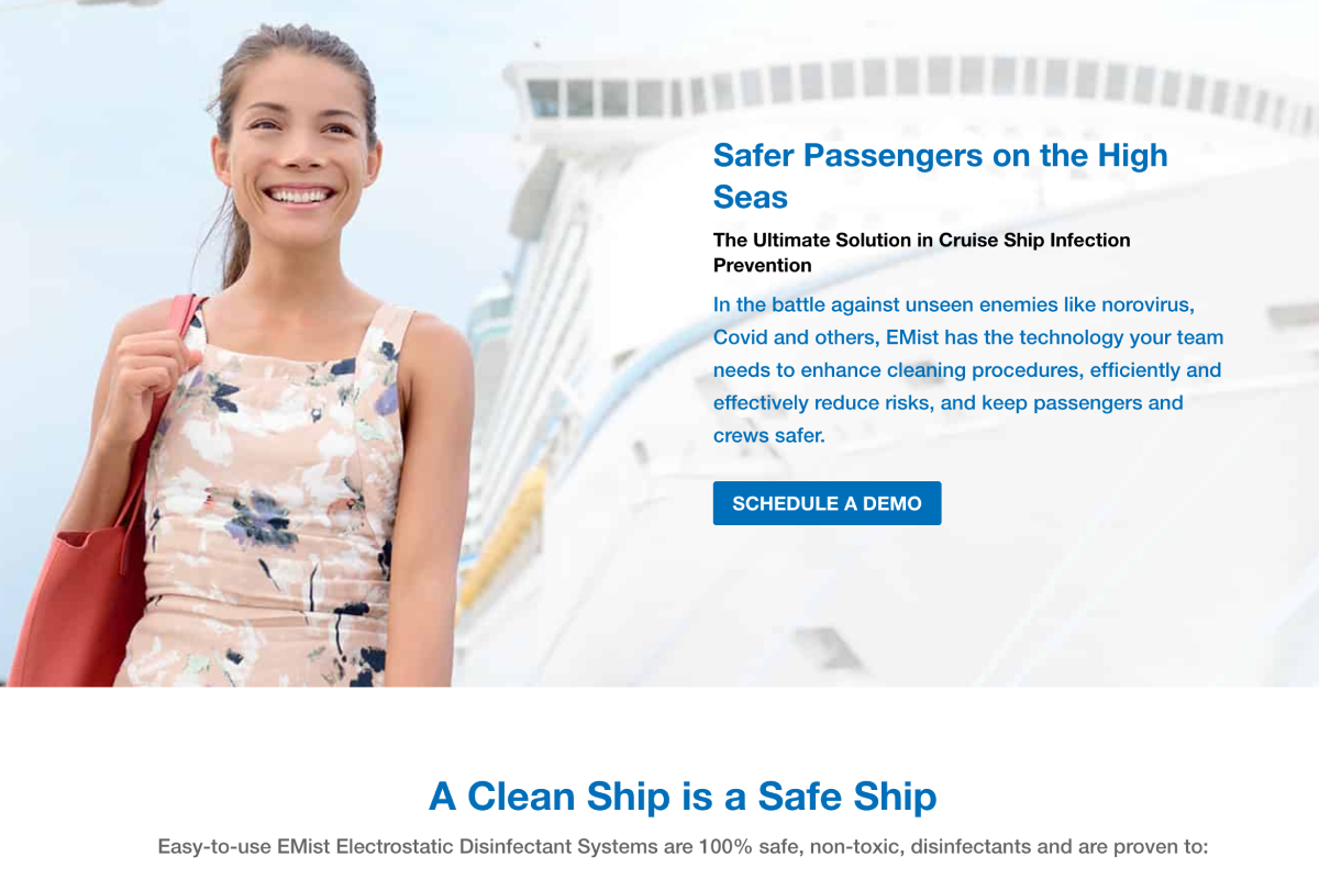 Keep Cruise Ships Safe with EMist Disinfectant Systems
