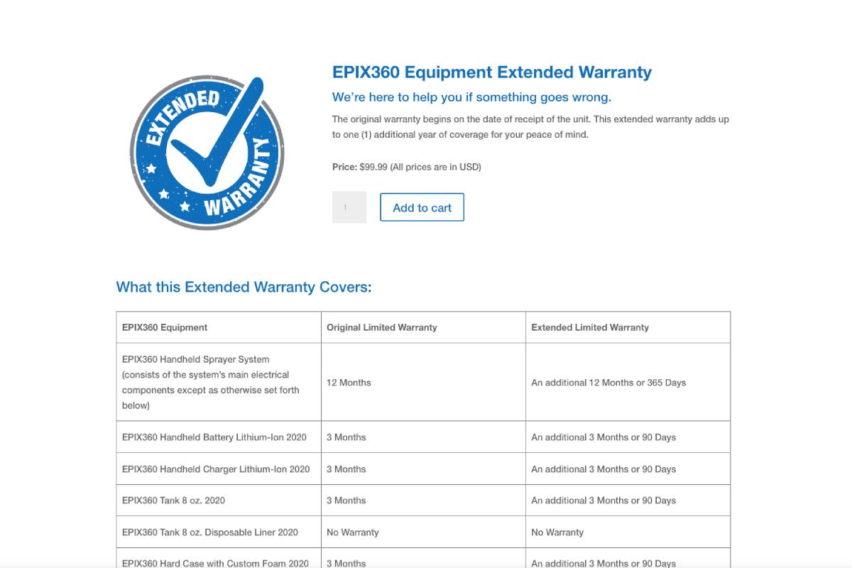 Extend Your EPIX360 Warranty Extension with EMist